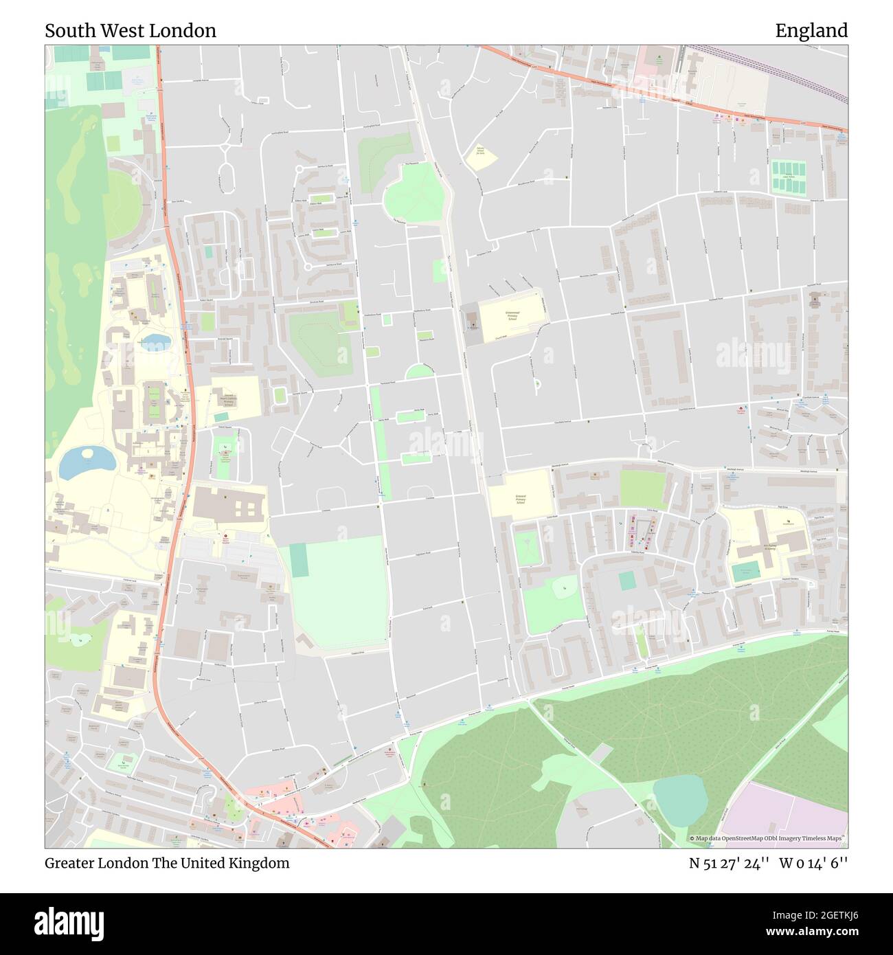 South west london map hi-res stock photography and images - Alamy