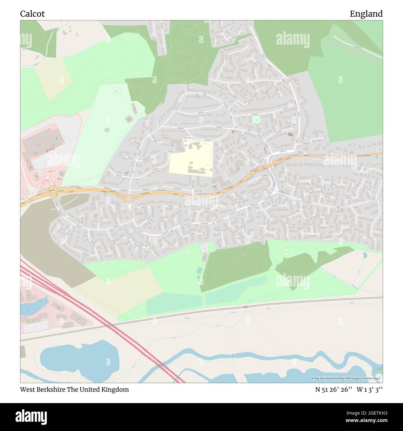 Calcot, West Berkshire, United Kingdom, England, N 51 26' 26'', W 1 3 ...