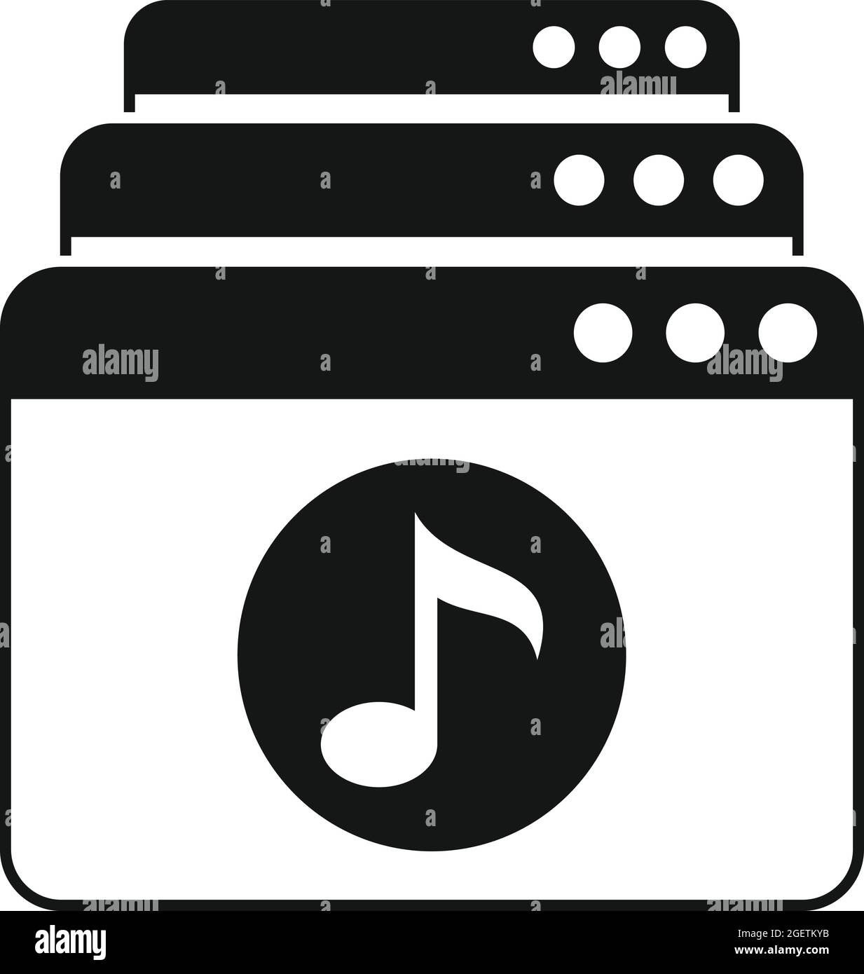 Playlist interface icon simple Cut Out Stock Images & Pictures - Alamy