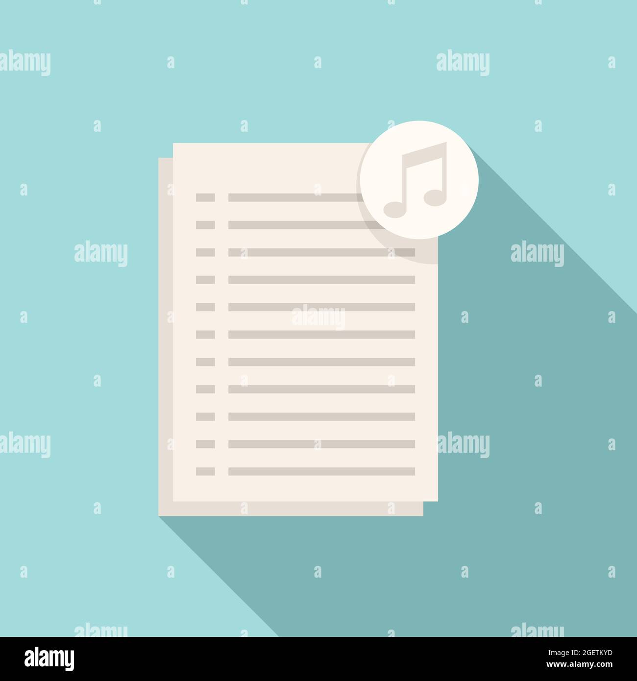 Podcast playlist icon flat vector. Music song Stock Vector Image & Art ...