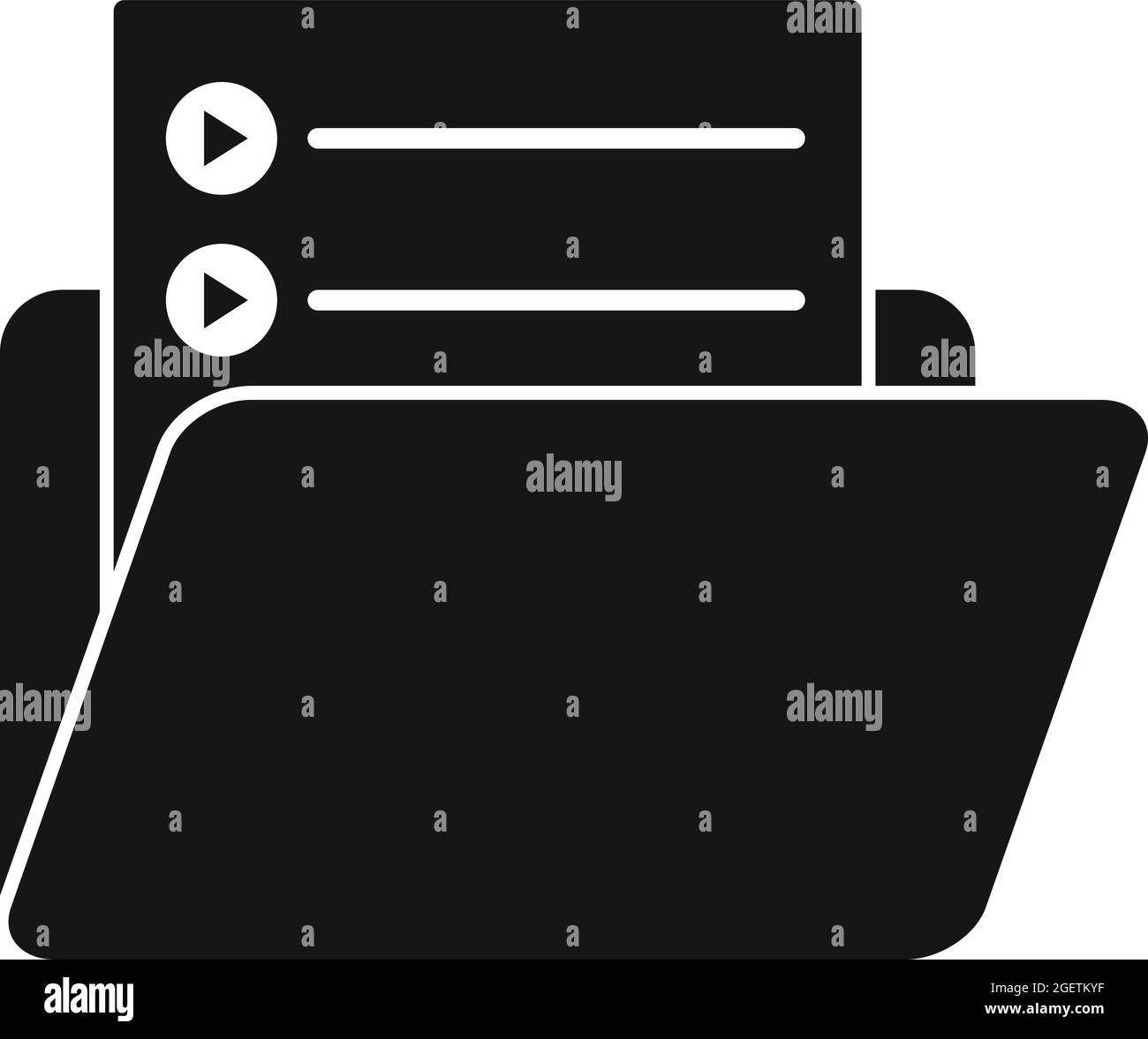 Playlist folder icon simple vector. Music play Stock Vector Image & Art ...