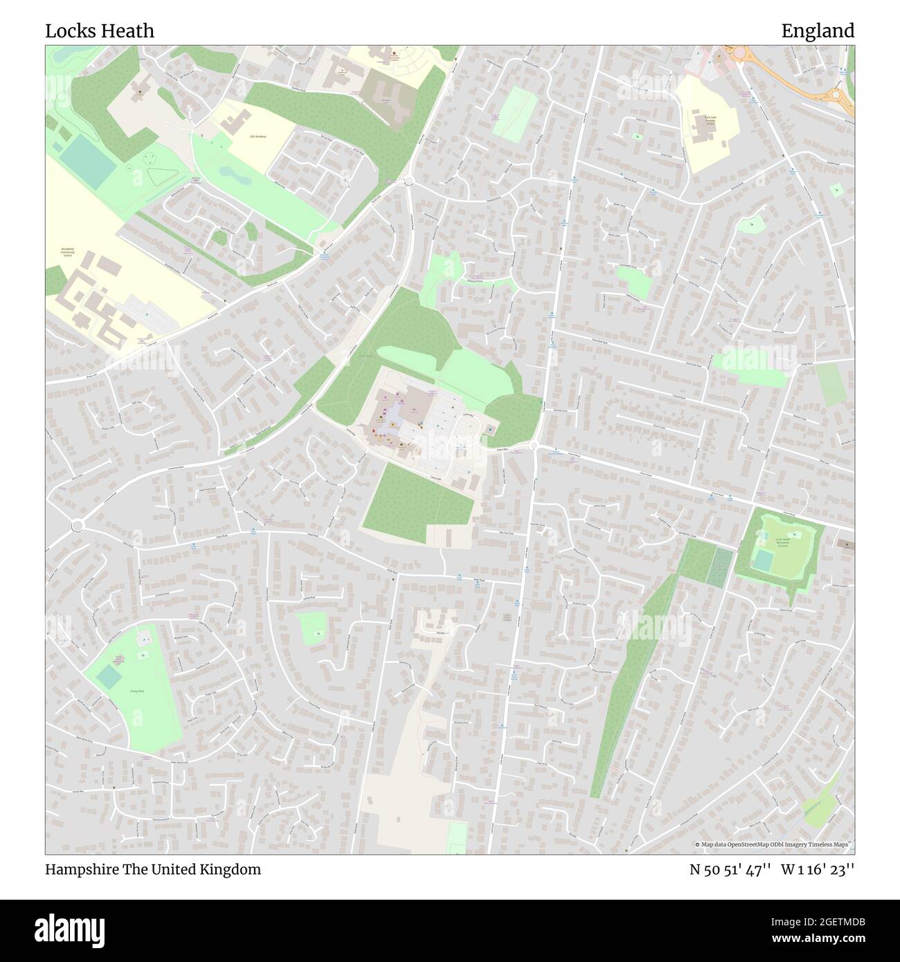 Map of locks heath Cut Out Stock Images & Pictures - Alamy