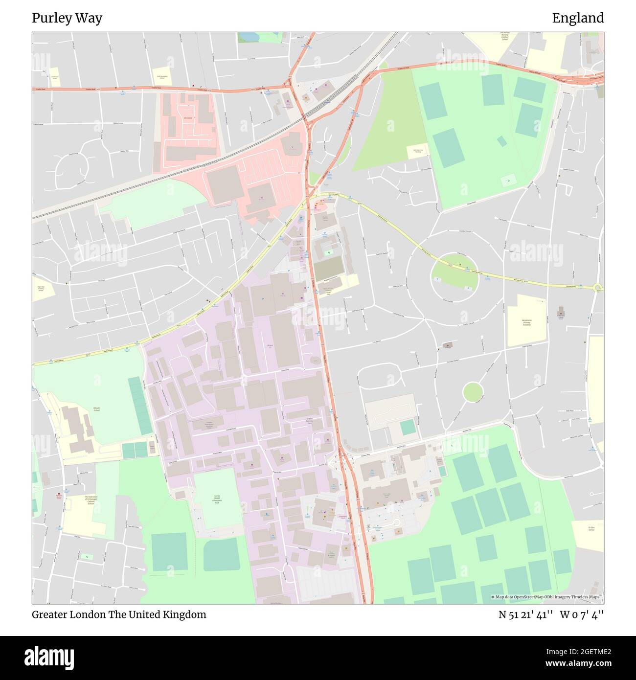 Map of purley Cut Out Stock Images & Pictures - Alamy