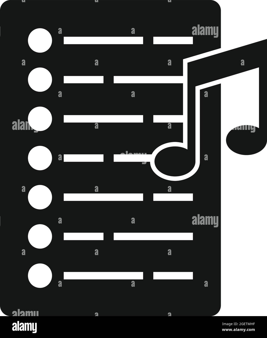 Song playlist icon simple vector. Mobile application Stock Vector Image ...