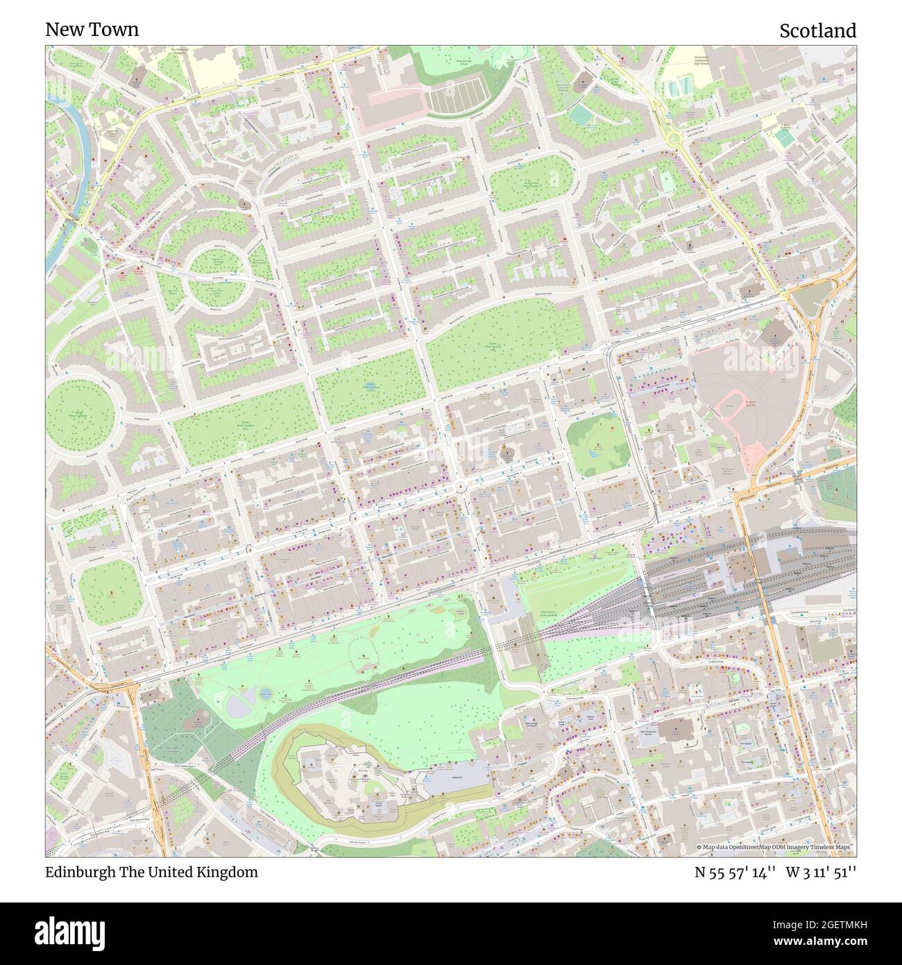 New town edinburgh map Cut Out Stock Images & Pictures - Alamy