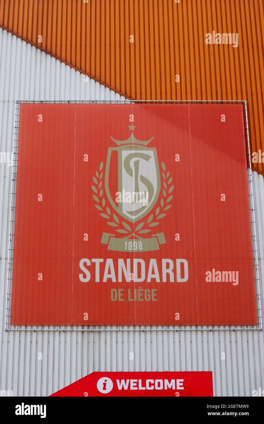 Liège, Belgium, August 21, 2021. The Maurice-Dufrasne stadium ...