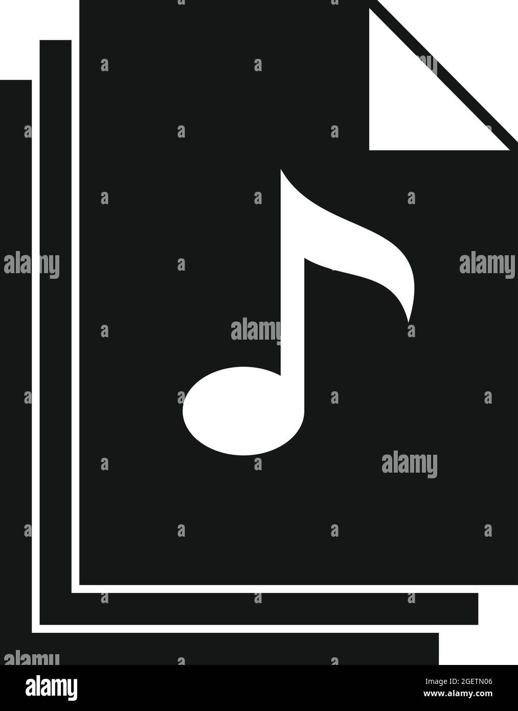 Files play icon Black and White Stock Photos & Images - Alamy