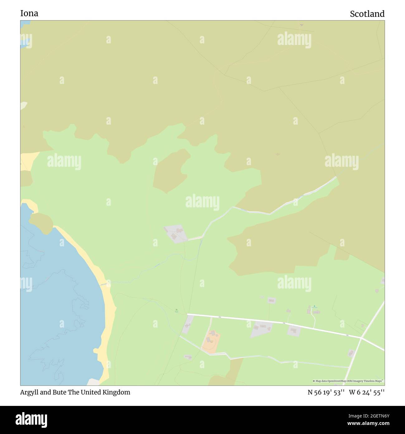 Iona scotland map Cut Out Stock Images & Pictures - Alamy