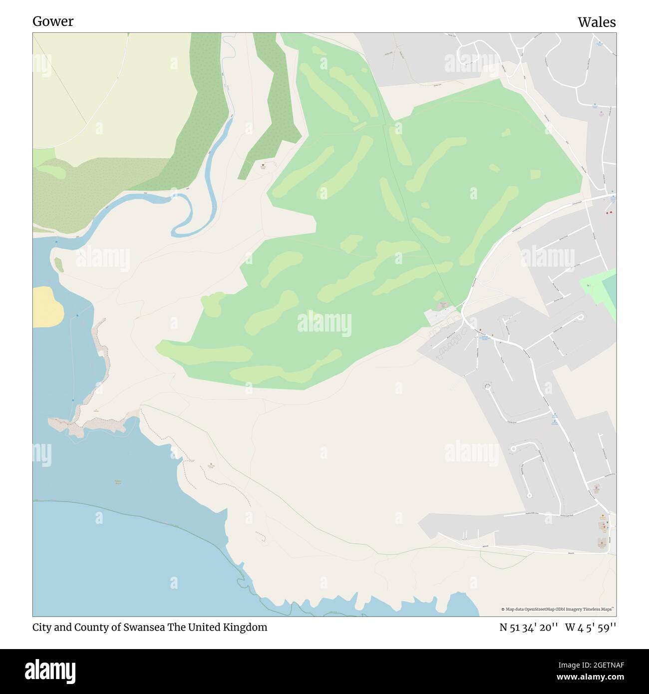 Gower map Cut Out Stock Images & Pictures - Alamy