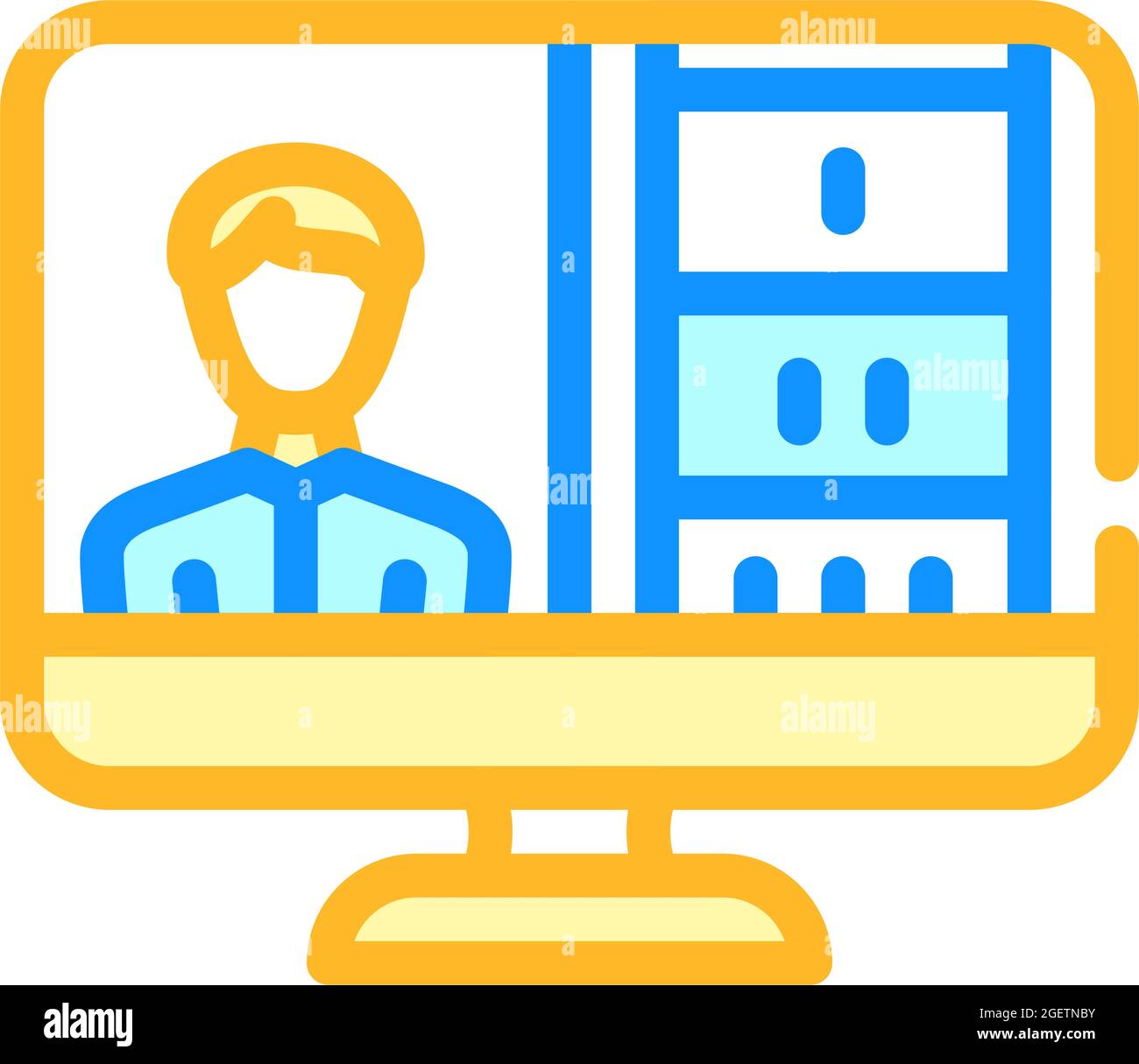 online presentation color icon vector illustration Stock Vector Image ...