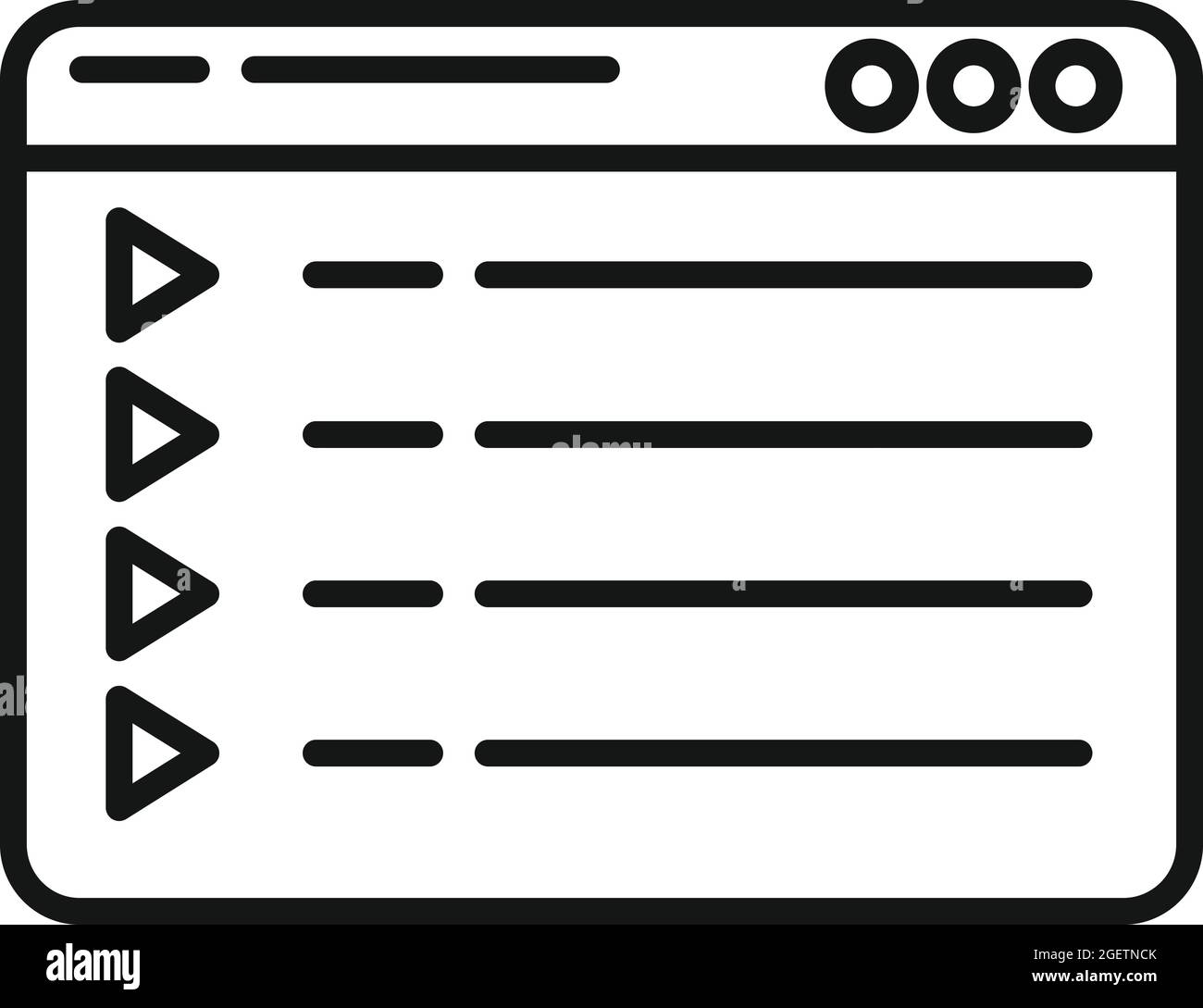 App playlist icon outline vector. Song list Stock Vector Image & Art ...