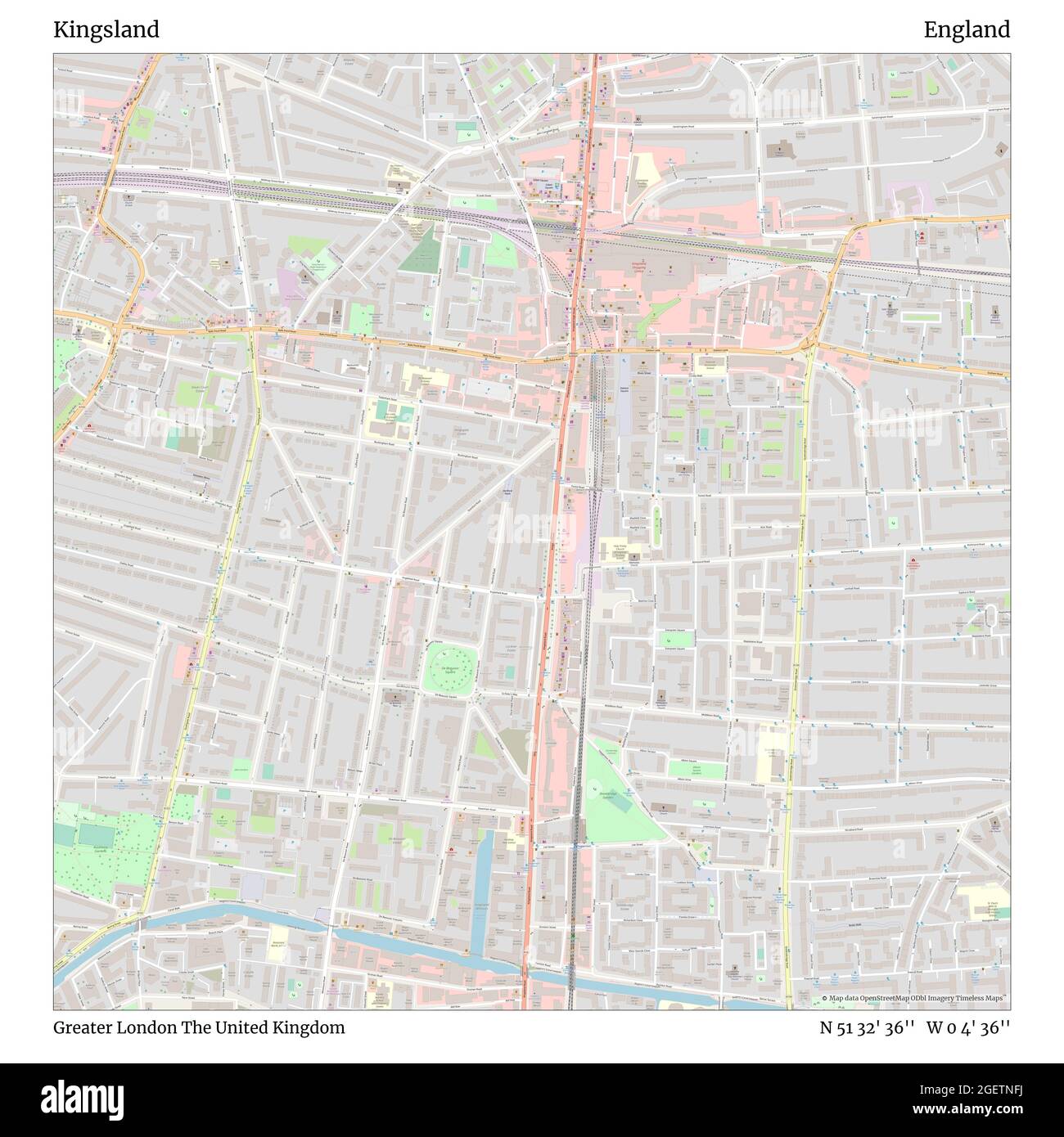 Kingsland map hi-res stock photography and images - Alamy