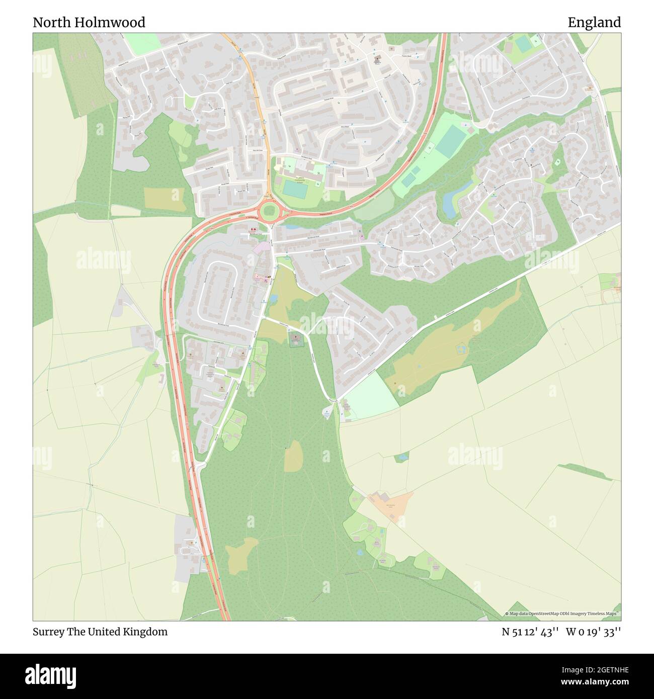 Map of holmwood hi-res stock photography and images - Alamy