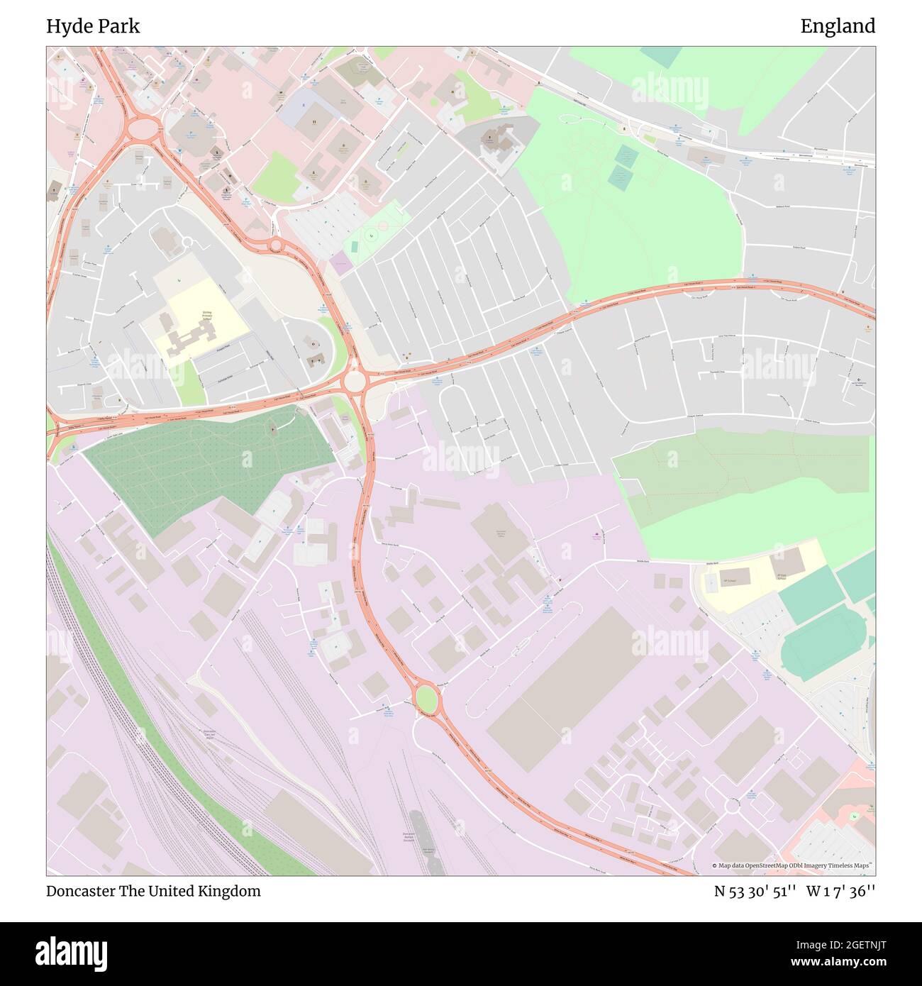 Hyde Park, Doncaster, United Kingdom, England, N 53 30' 51'', W 1 7' 36 ...