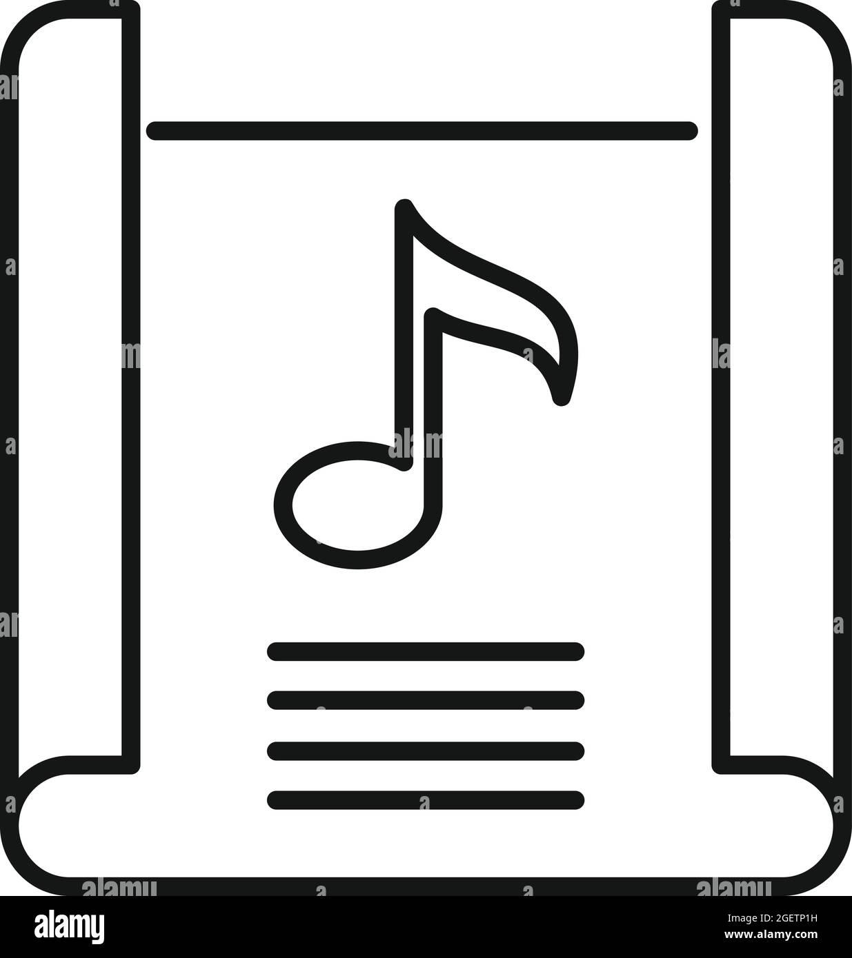 Song playlist icon outline vector. Music list Stock Vector Image & Art ...