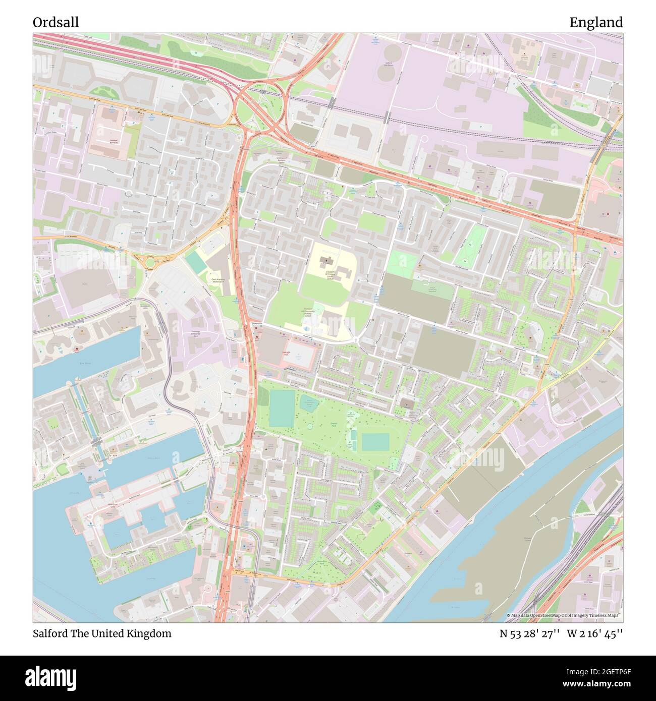 Map of salford hi-res stock photography and images - Alamy
