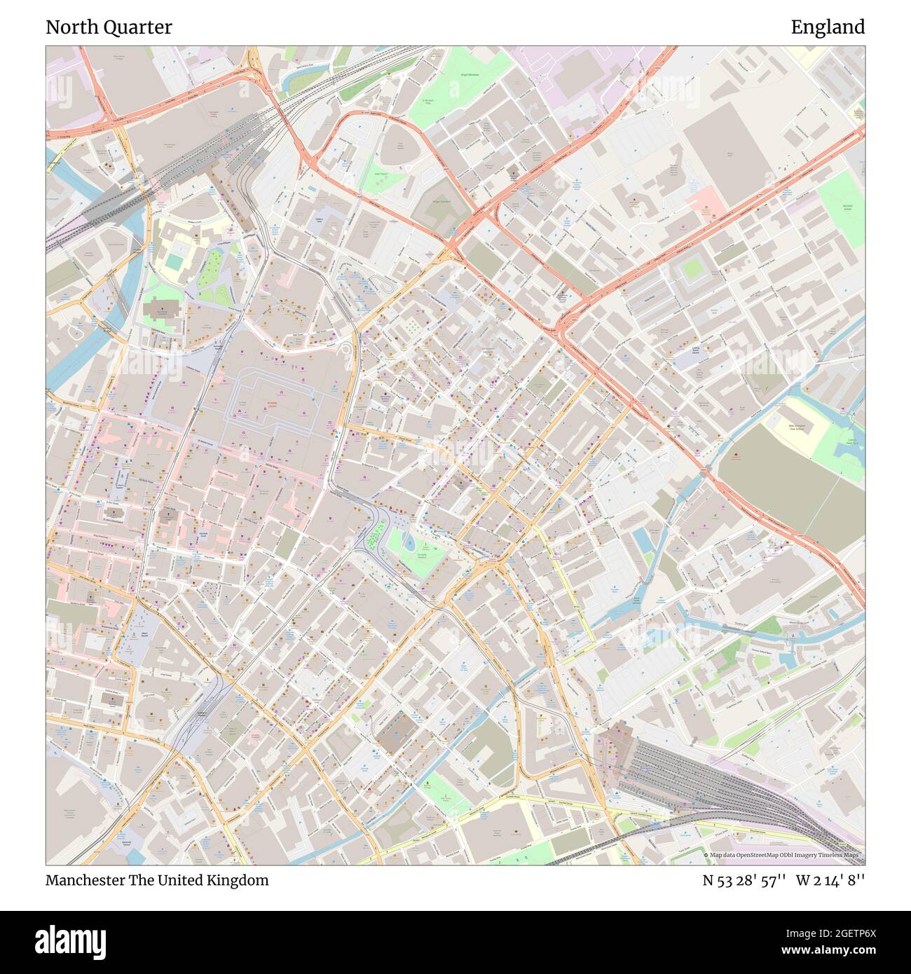 North manchester map hi-res stock photography and images - Alamy