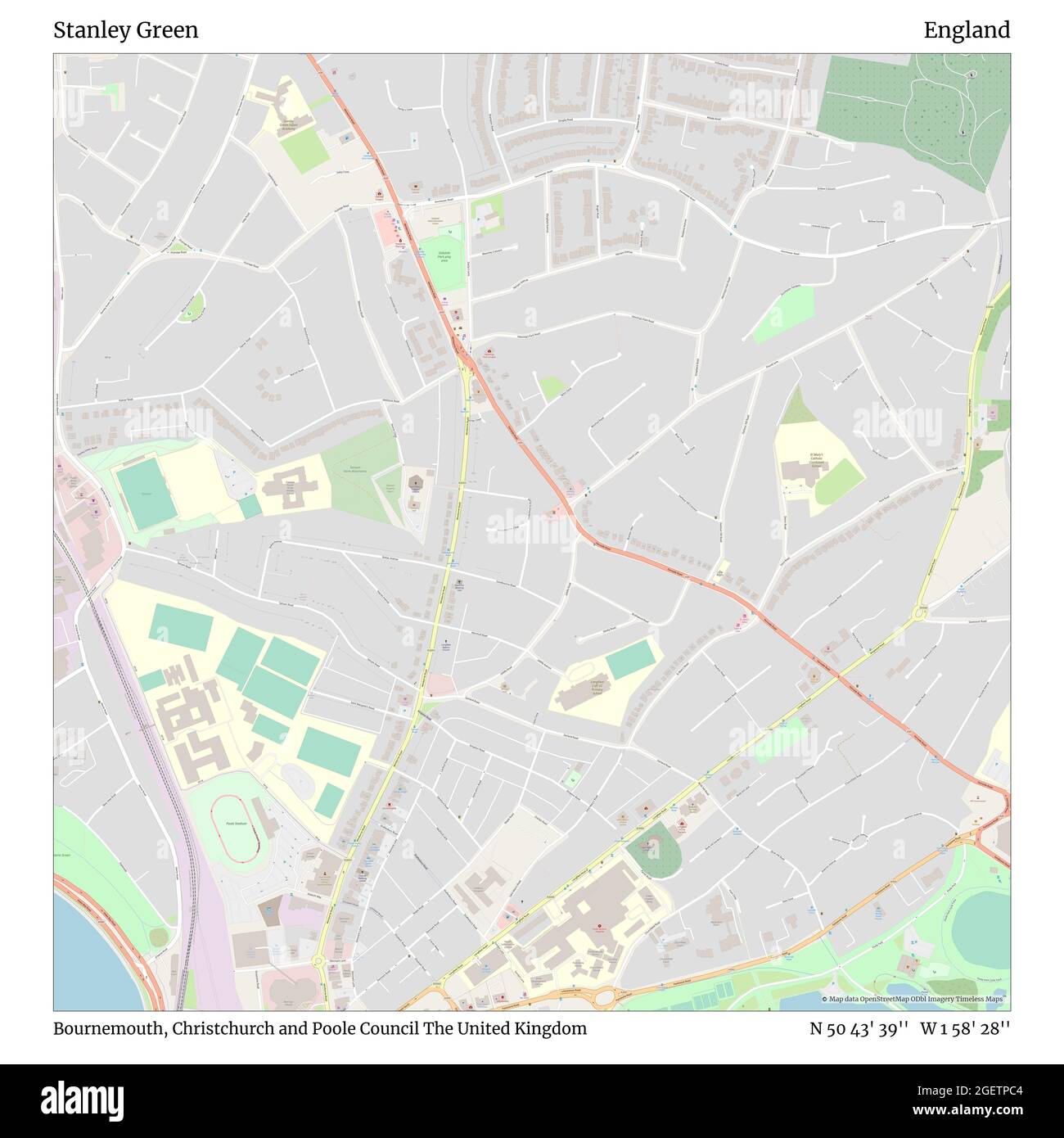 Map of poole Cut Out Stock Images & Pictures - Alamy