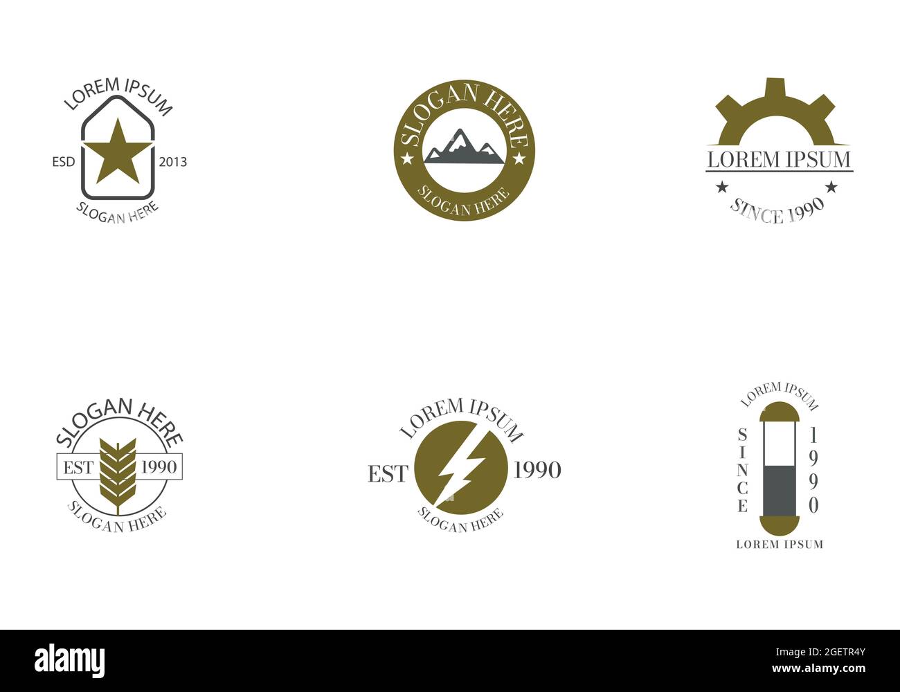 Retro logos hi-res stock photography and images - Alamy