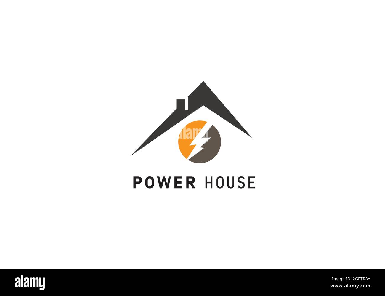 Energy house. . Powerhouse. Electric house. Abstract logo template ...