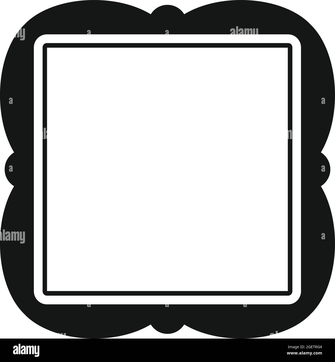 Frame square icon simple vector. Picture photo Stock Vector Image & Art ...