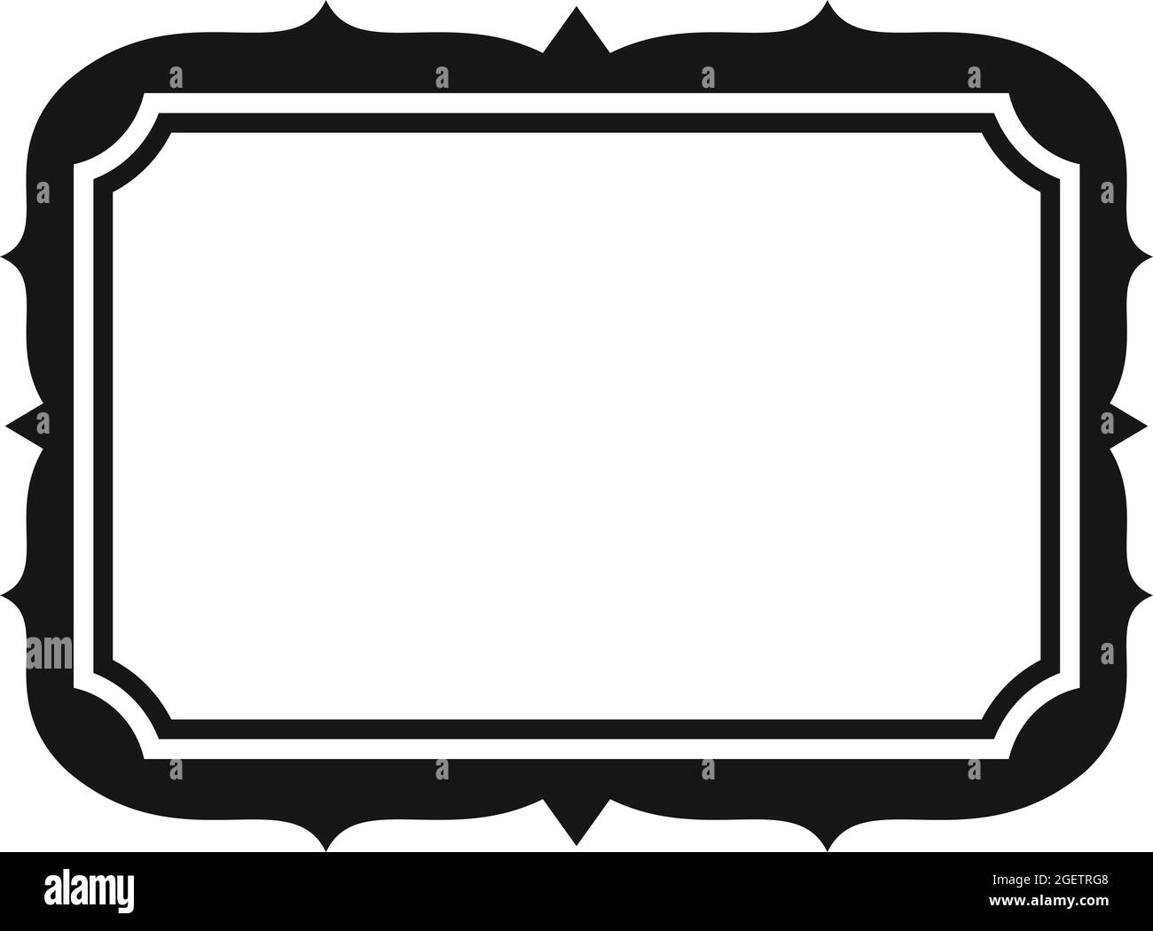 Photo frame icon simple vector. Modern frame Stock Vector Image & Art ...