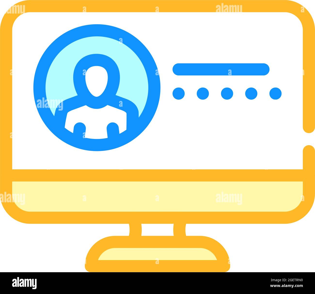 login and password for video conference color icon vector illustration ...