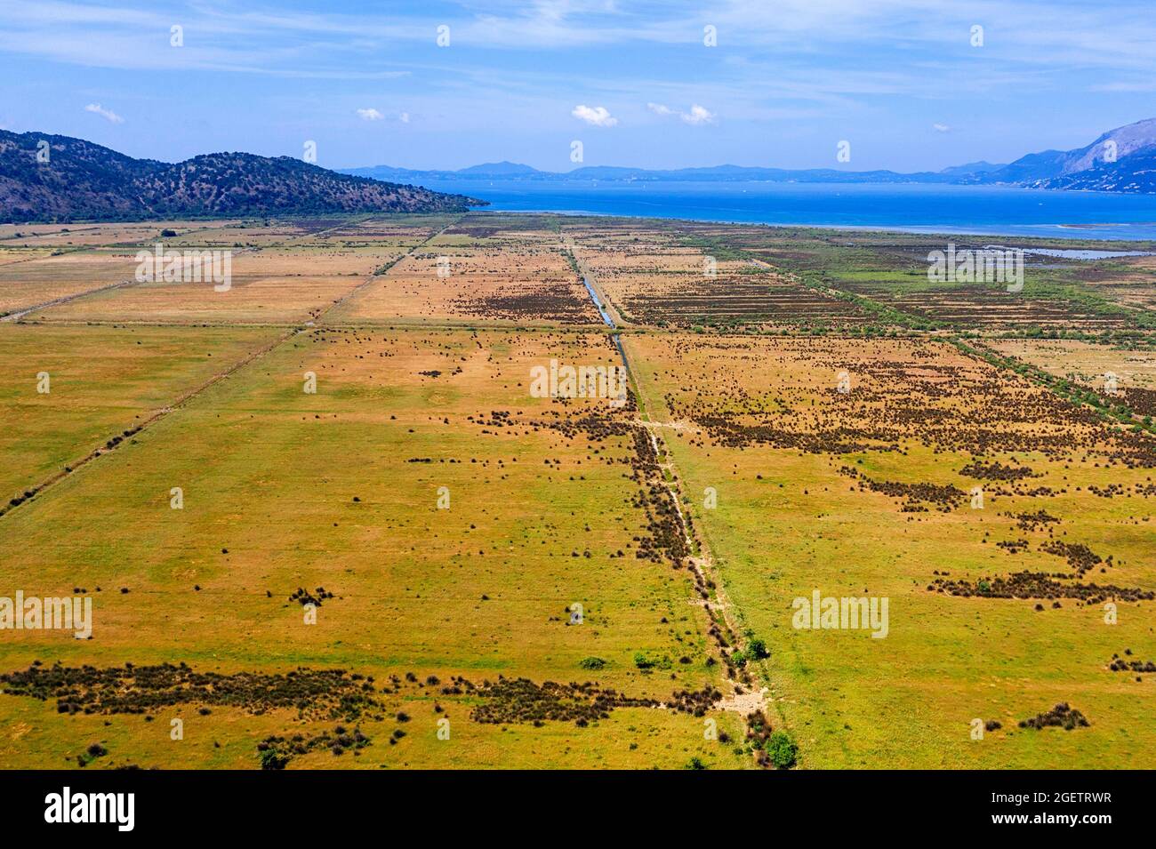 Aerial view of Butrint national park near Ksamil, Albania, Europe Stock ...