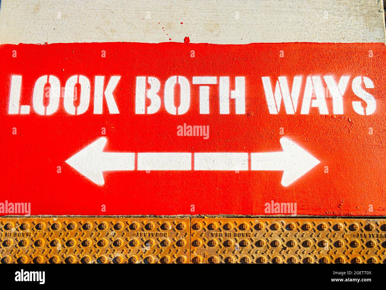 Look Both Ways Sign High Resolution Stock Photography and Images - Alamy