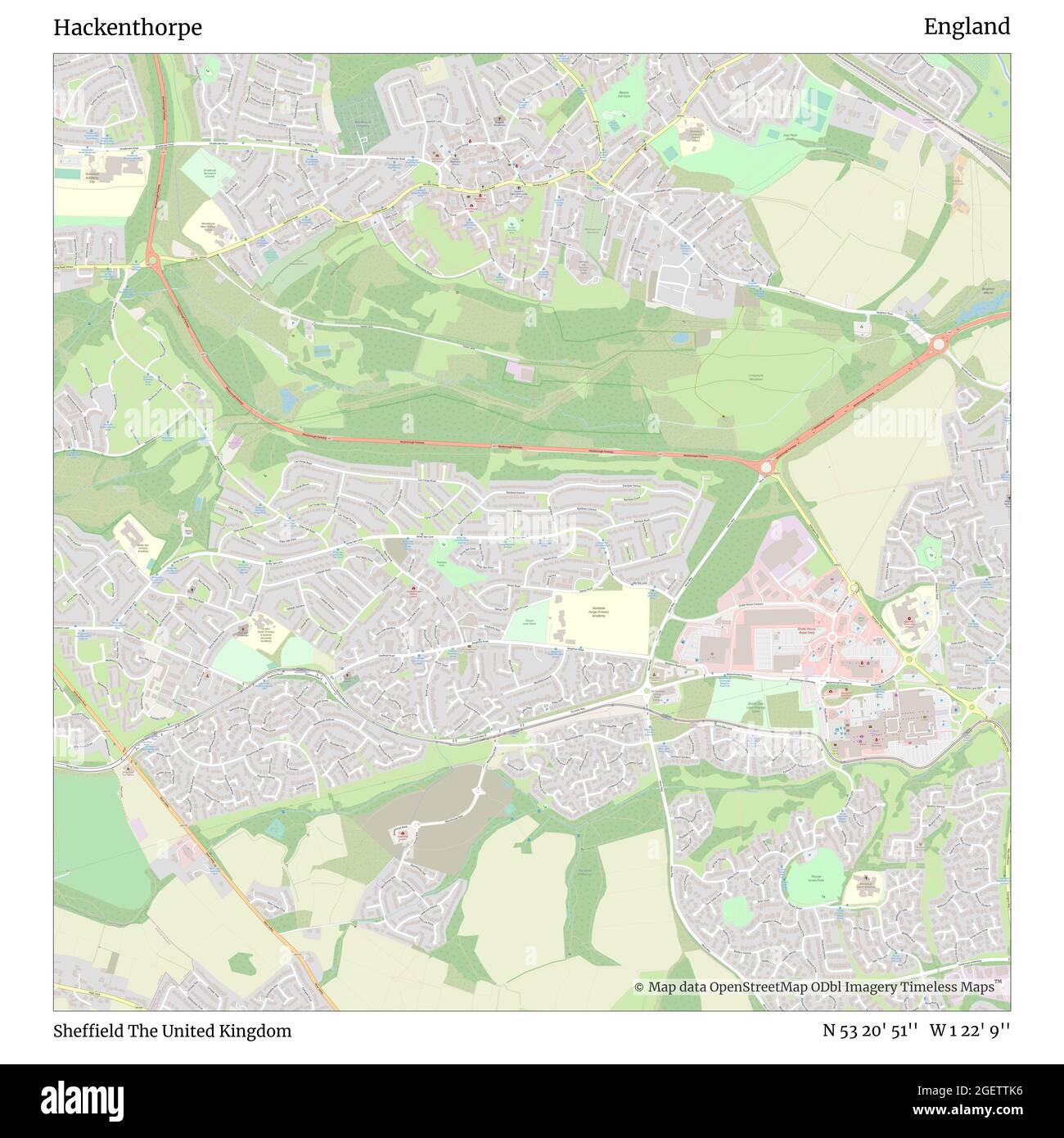 Sheffield road map hi-res stock photography and images - Alamy
