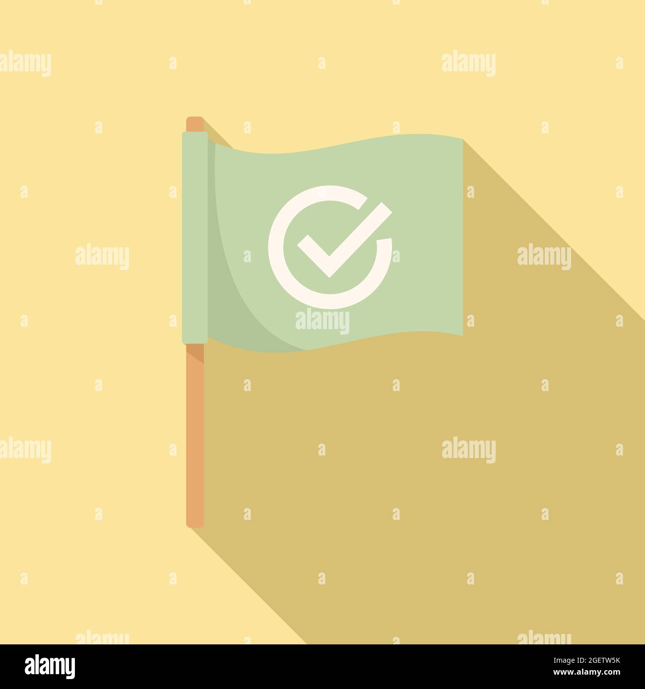 Reliability flag icon flat vector. South customer Stock Vector Image ...
