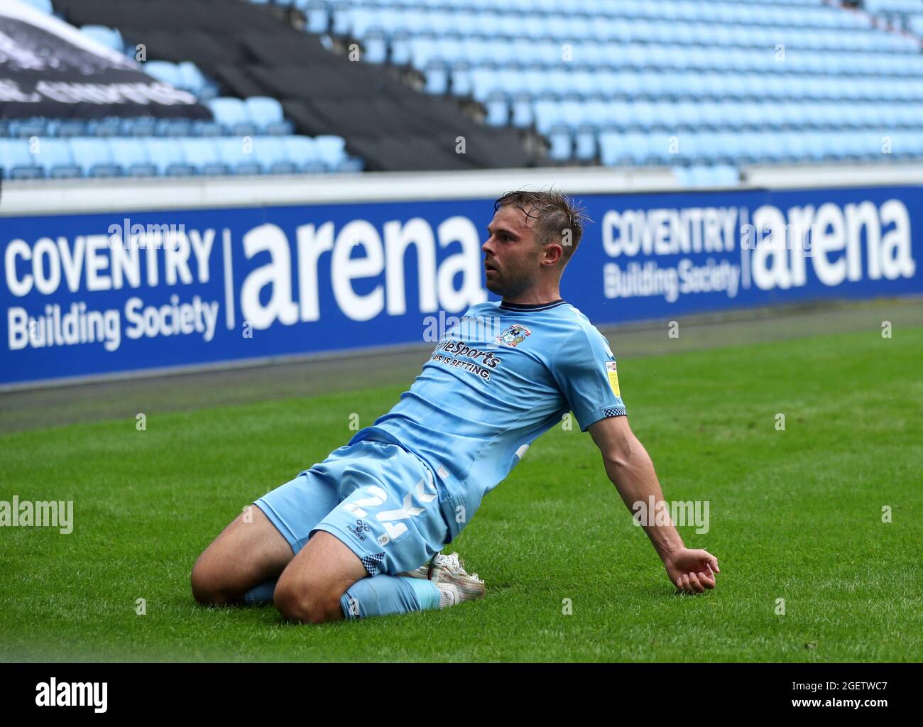 Coventry citys matt godden celebrates scoring hi-res stock photography ...