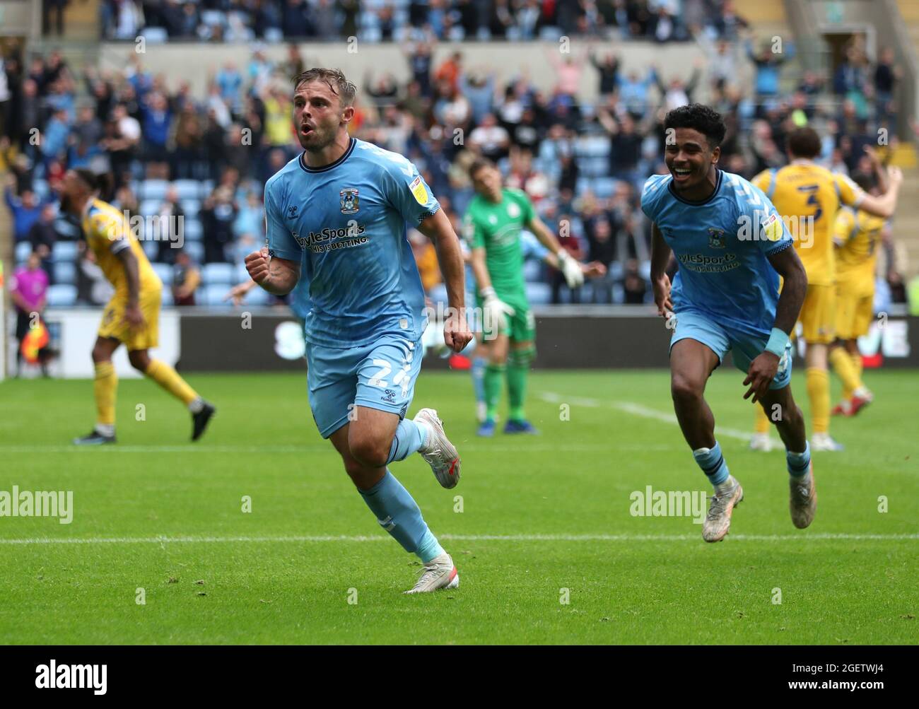 Coventry citys matt godden celebrates scoring hi-res stock photography ...