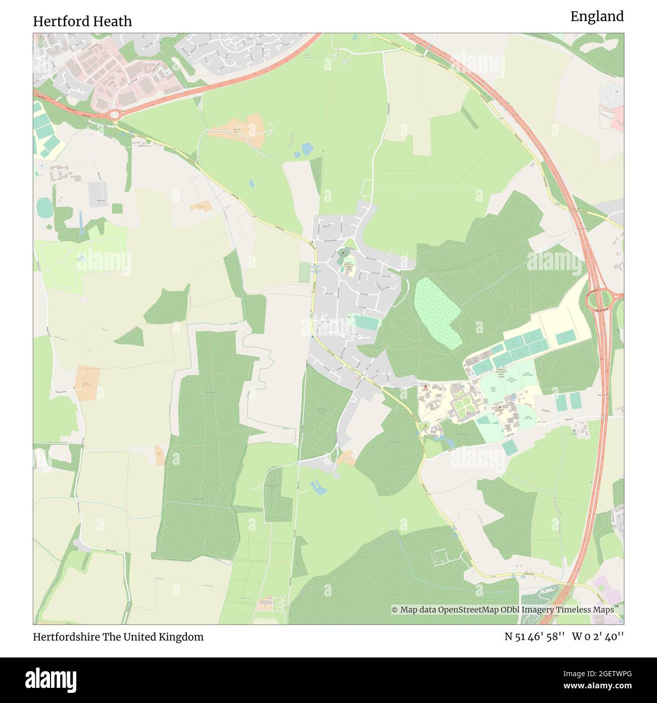 Map of hertford hi-res stock photography and images - Alamy