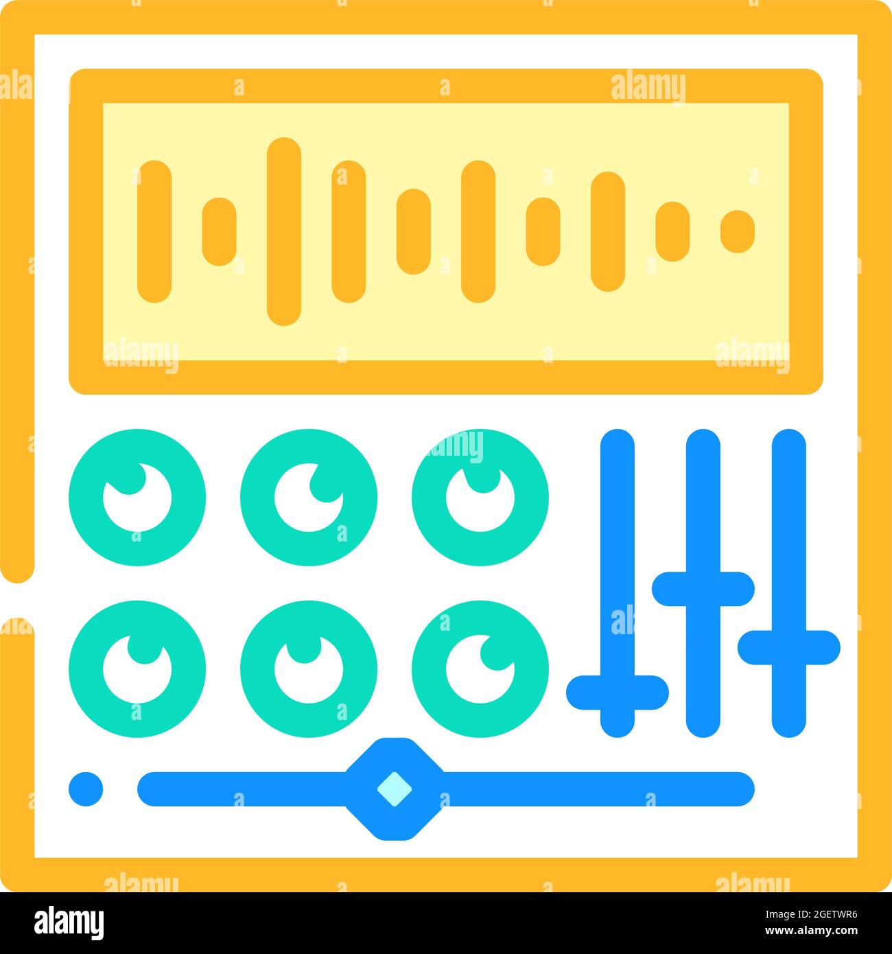 sound processing video production color icon vector illustration Stock ...