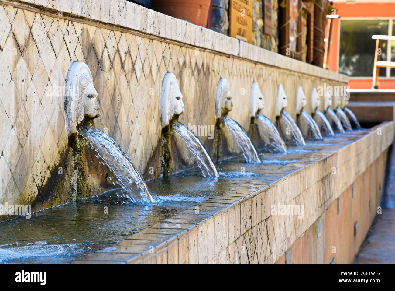 The Lion Fountains in Spili, Crete, Greece, Europa Stock Photo - Alamy