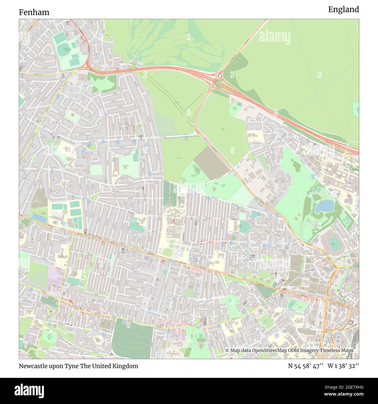 Map of newcastle on tyne Cut Out Stock Images & Pictures - Alamy
