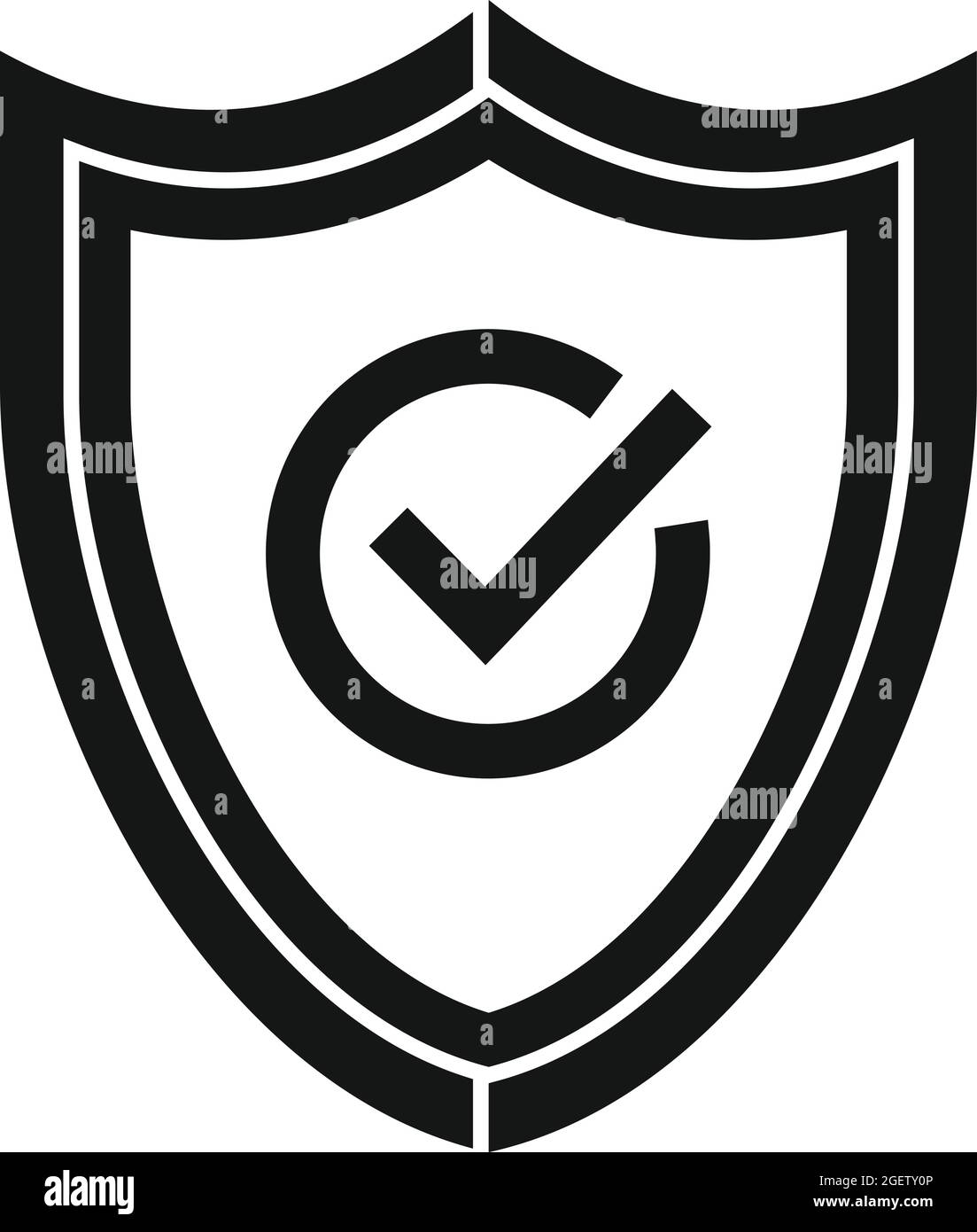 Data shield icon simple vector. Cyber protect Stock Vector Image & Art ...