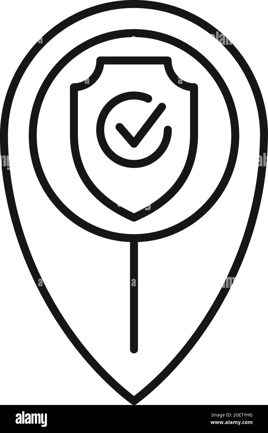 Reliability location icon outline vector. Fast delivery Stock Vector ...