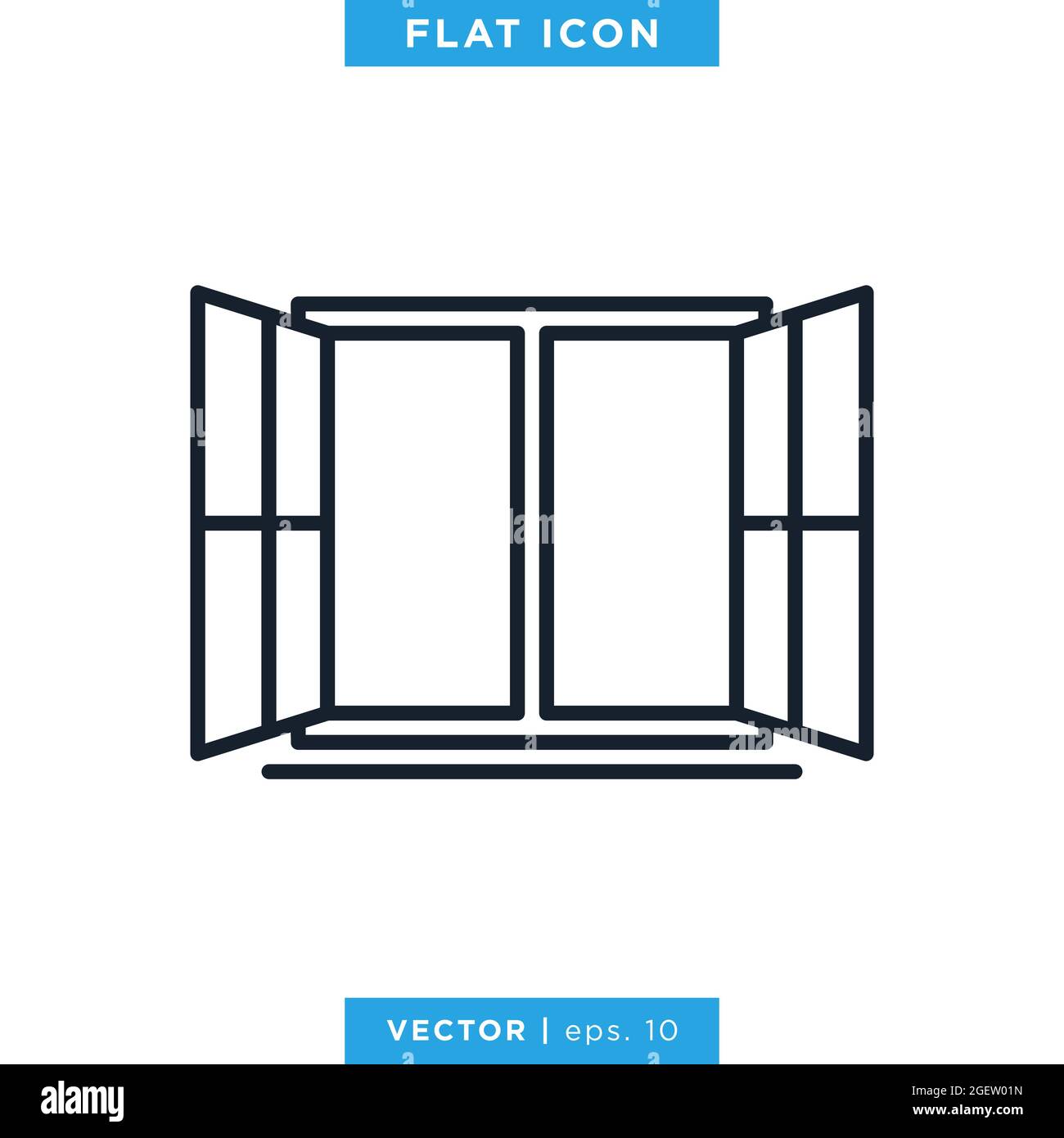 Window icon vector stock illustration design template. Vector eps 10 ...