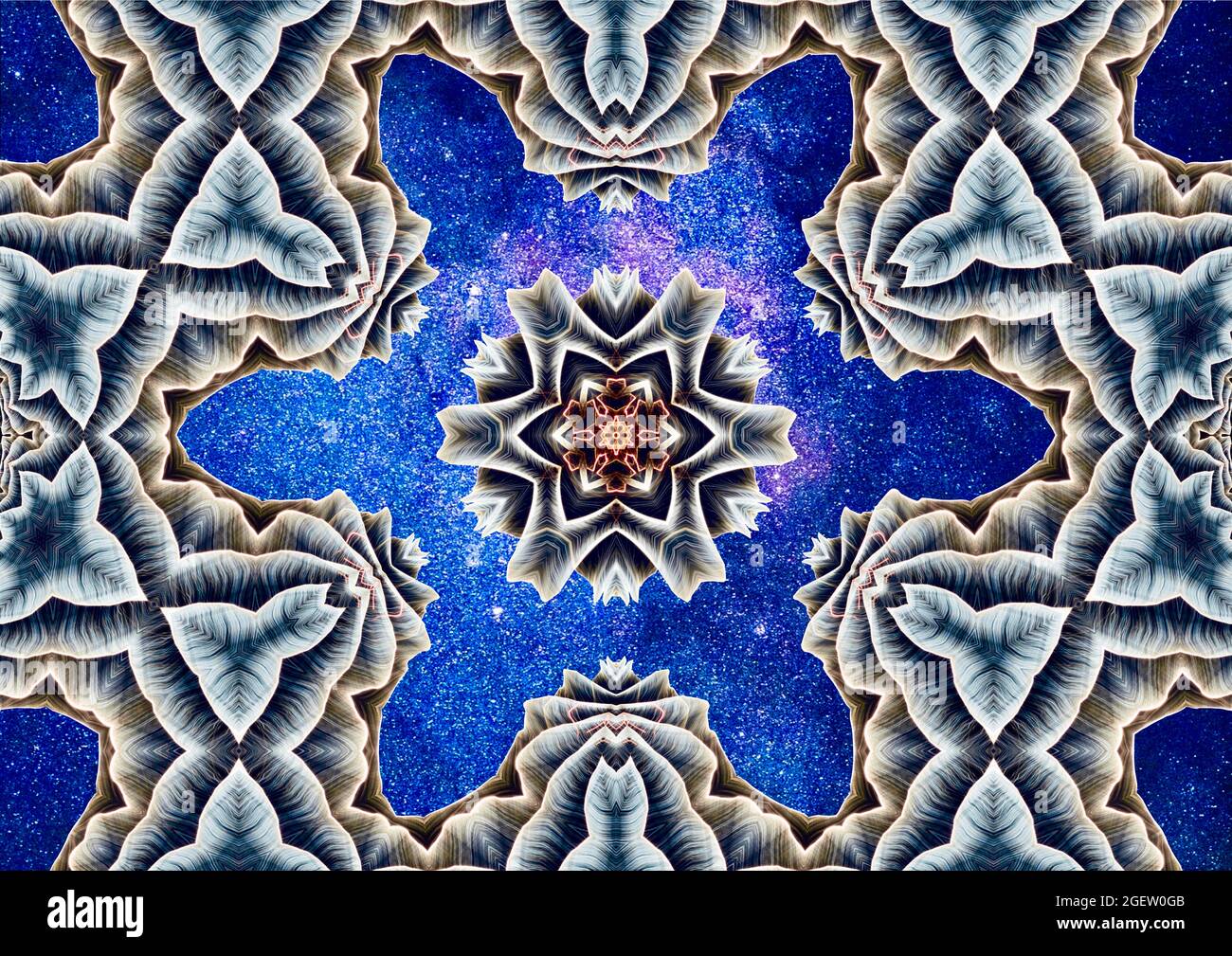 Contemporary mandala design - Lost in Space 6 Stock Photo - Alamy