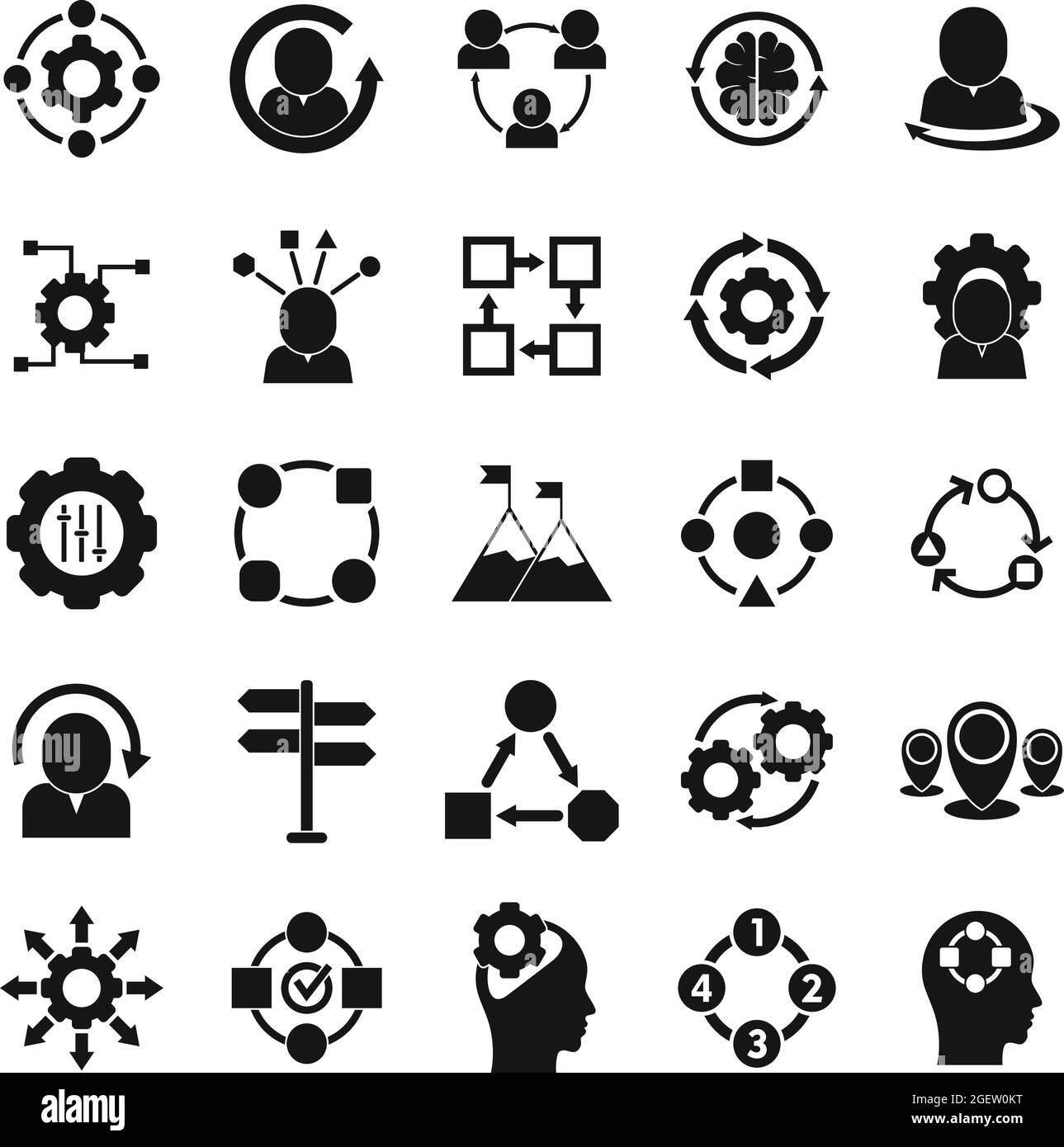 Adaptation icons set simple vector. Change adapt Stock Vector Image ...