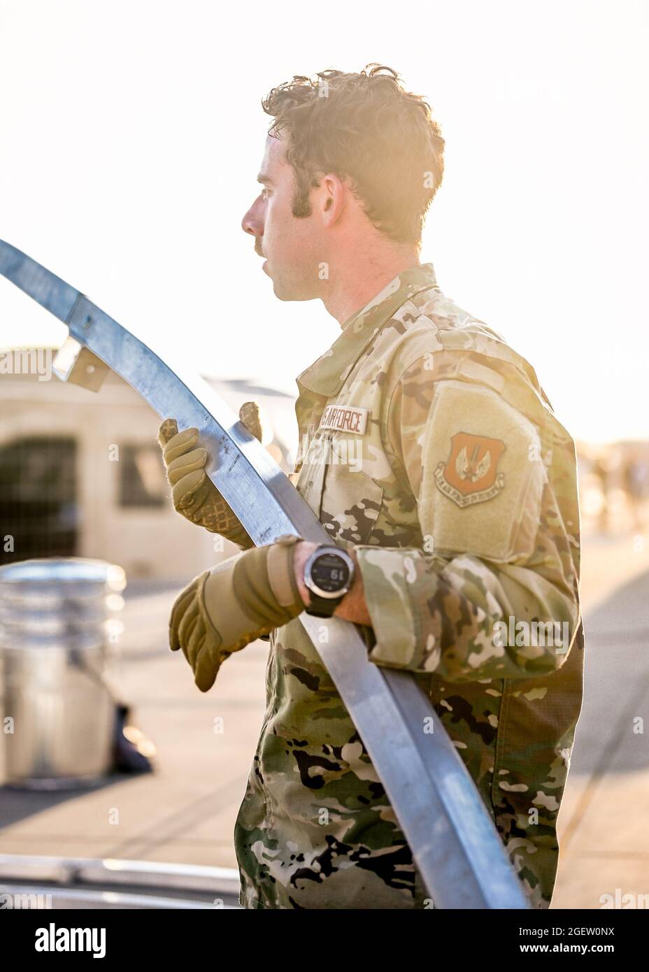 An Airman assigned to the 86th Communication Squadron helps build a ...