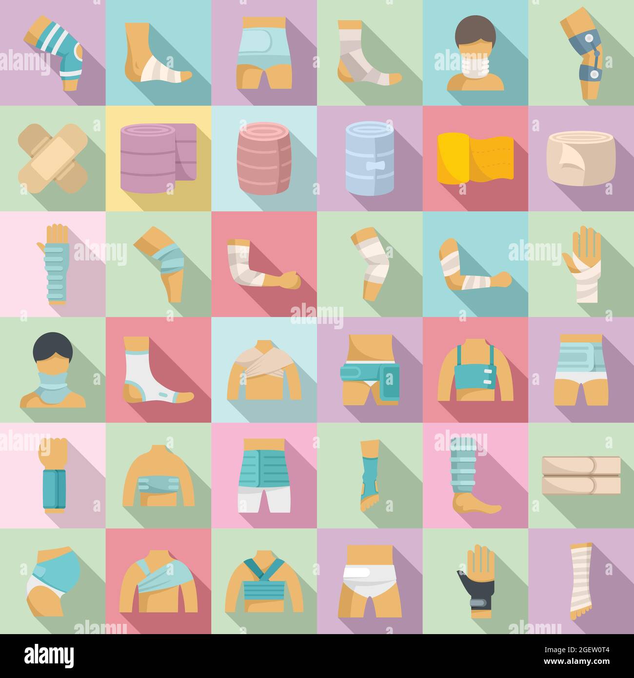 Bandage icons set flat vector. First aid Stock Vector Image & Art - Alamy
