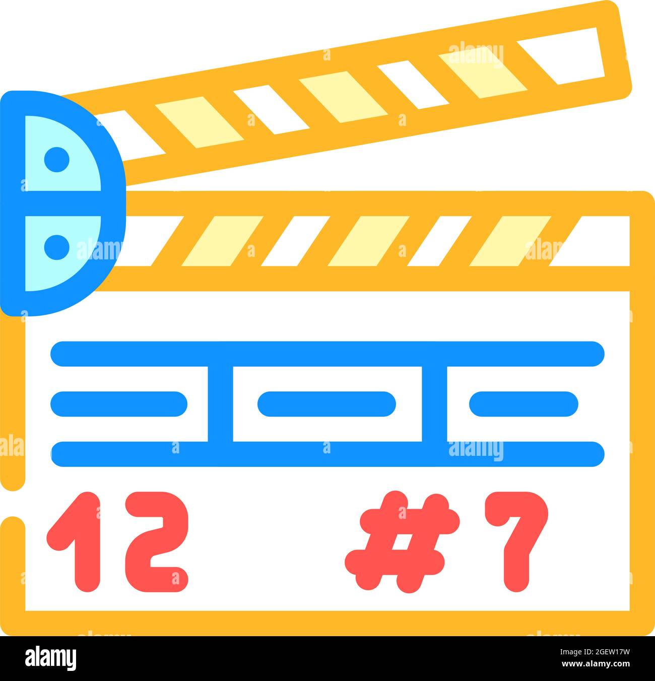 clapperboard tool color icon vector illustration Stock Vector Image ...