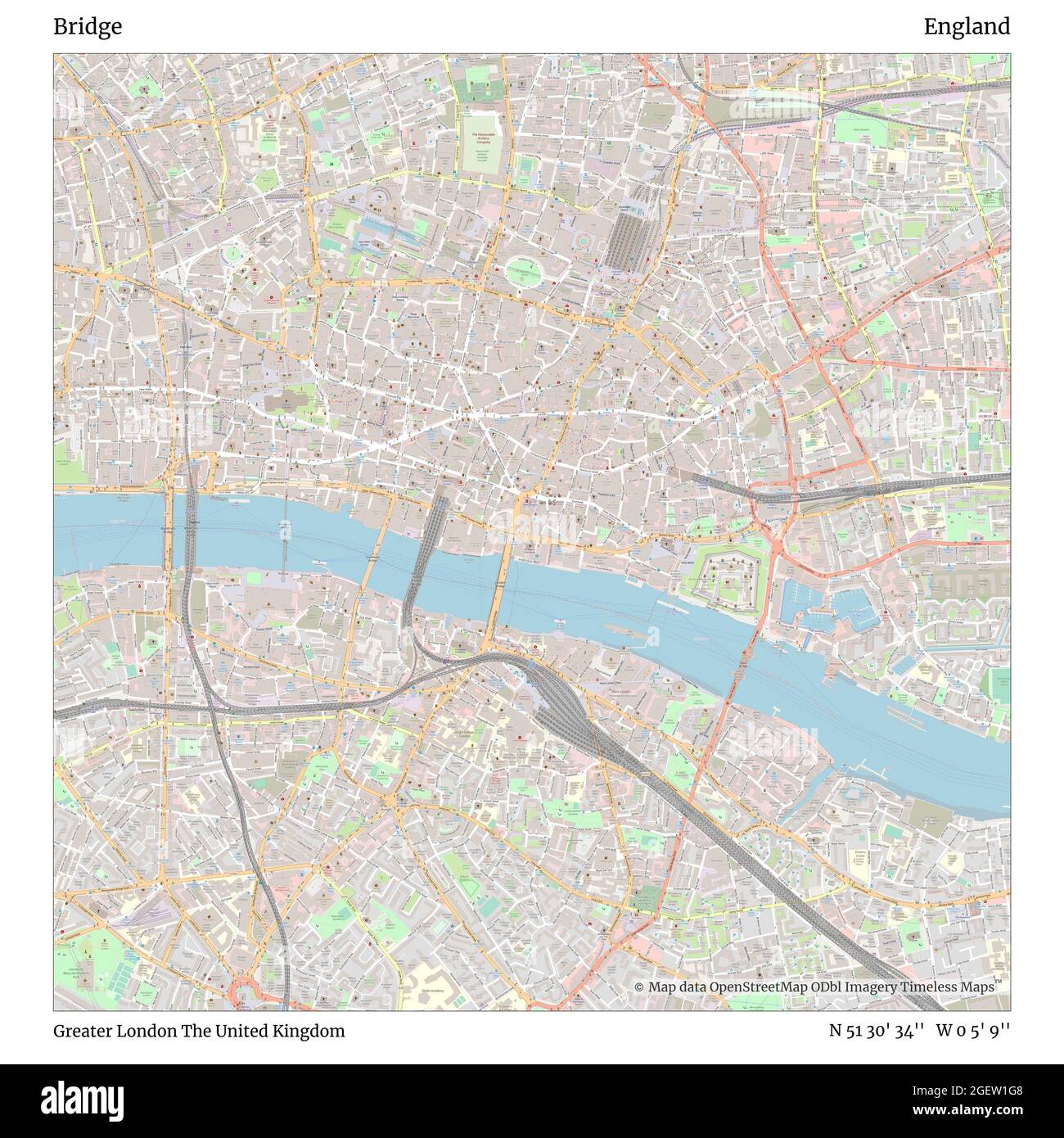 Map of london bridge hi-res stock photography and images - Alamy
