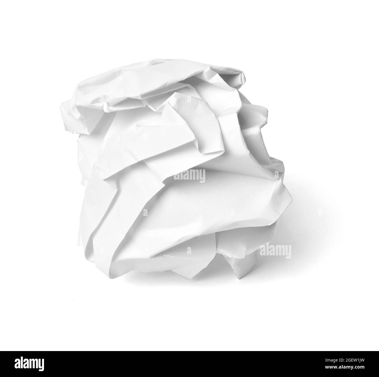 close up of a paper ball trash on white background Stock Photo - Alamy