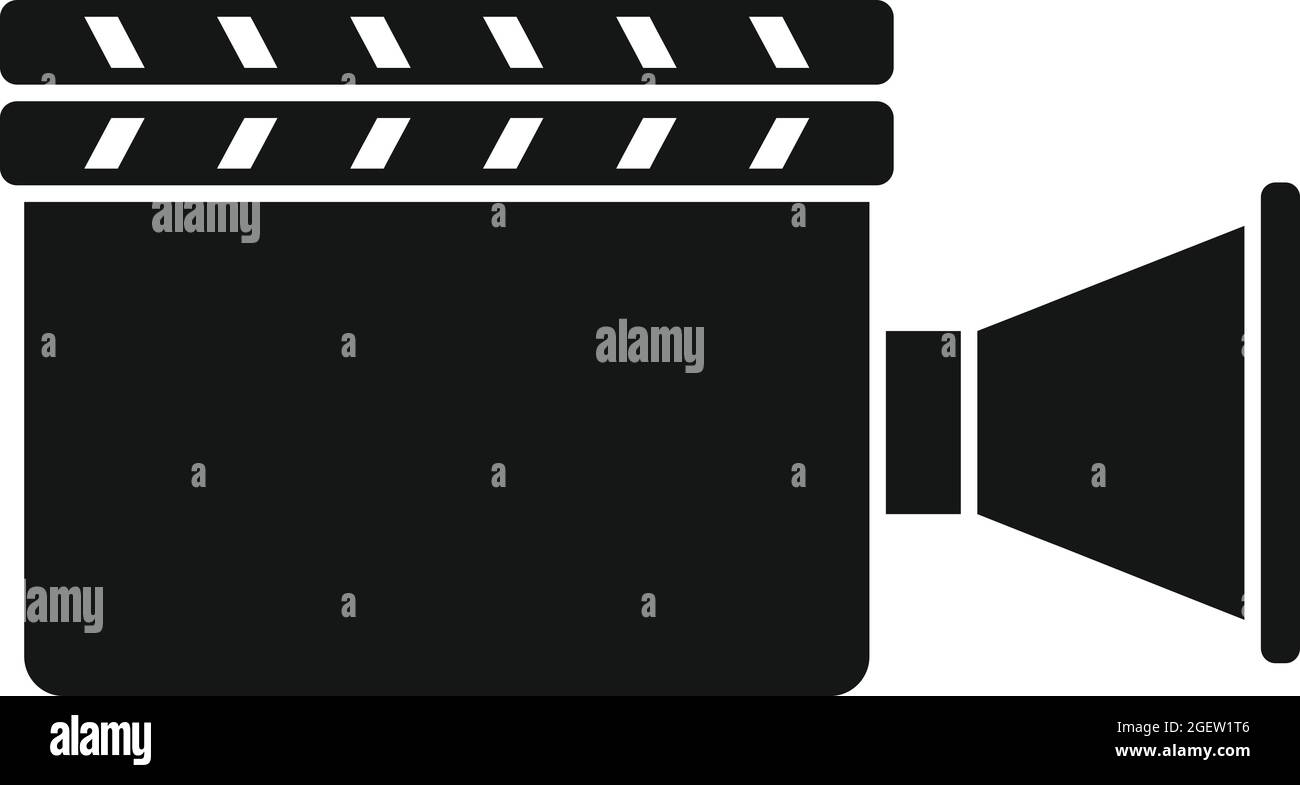 Film clapper icon simple vector. Movie board Stock Vector Image & Art ...