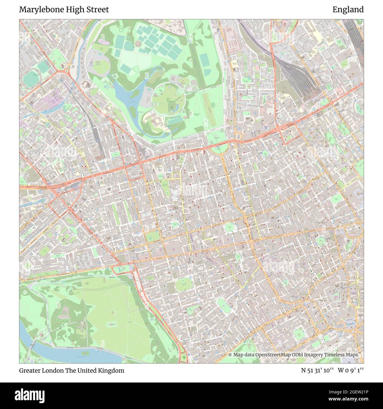 Marylebone high street Cut Out Stock Images & Pictures - Alamy