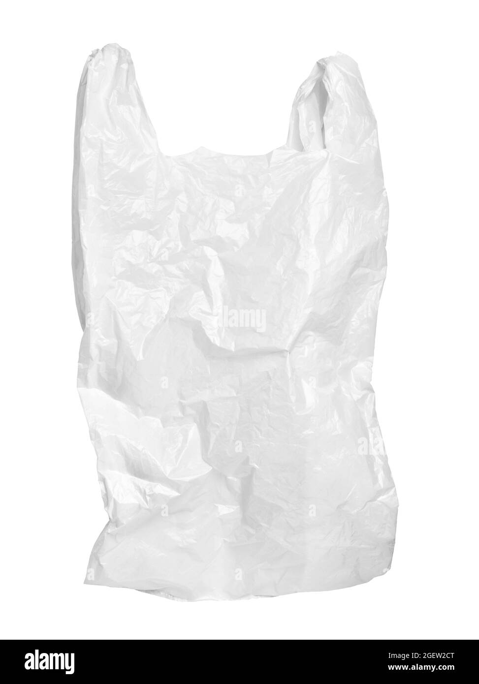 close up of a used white plastic bag on white background Stock Photo ...